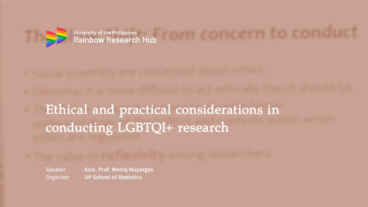 Ethical and Practical Consideration in Conducting LGBTQI+ Research – UP ...