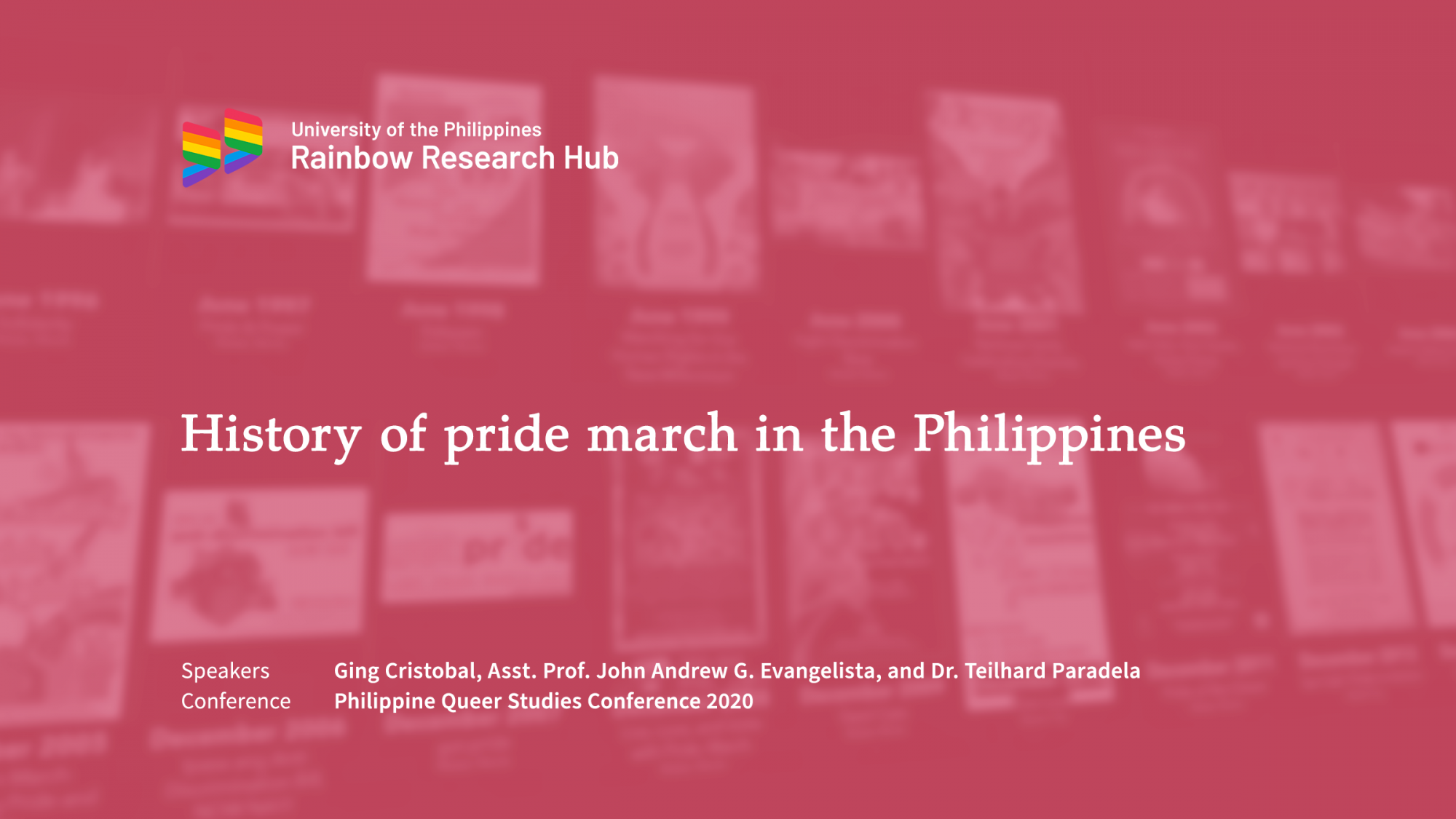 History of Pride March – UP Rainbow Research Hub